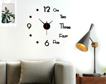 Clock Wall Decal | Etsy