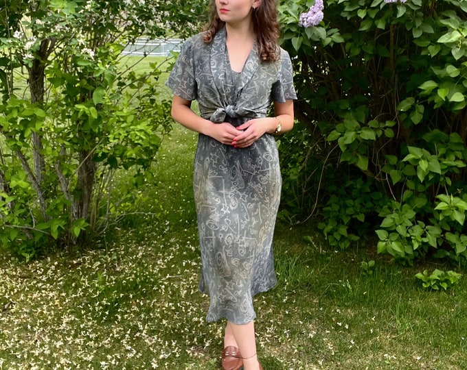 90's Muted Green Slip Dress With Jacket - Etsy