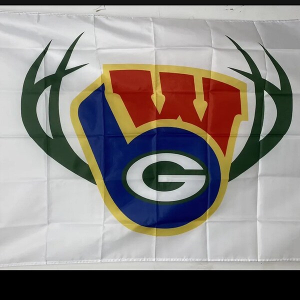 Packers Brewers Badgers Bucks Flag - Etsy