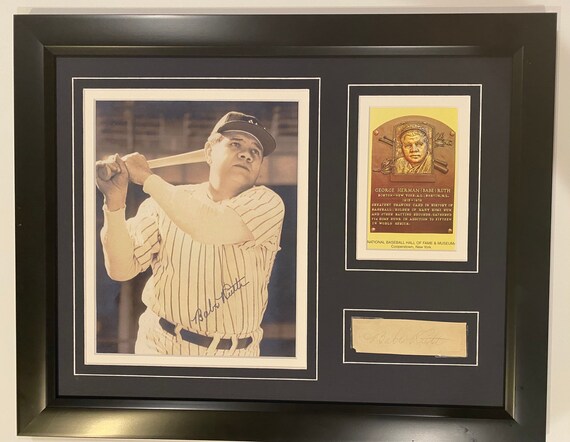 Babe Ruth 3 New York Yankees Framed AUTOGRAPHED Cut | Etsy