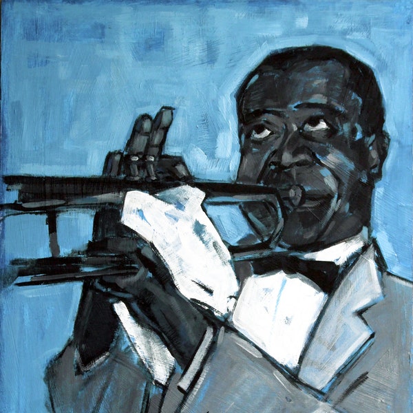 Louis Armstrong Art Print Etsy