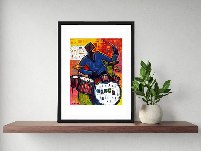 Blues Drummer Art Print - Etsy