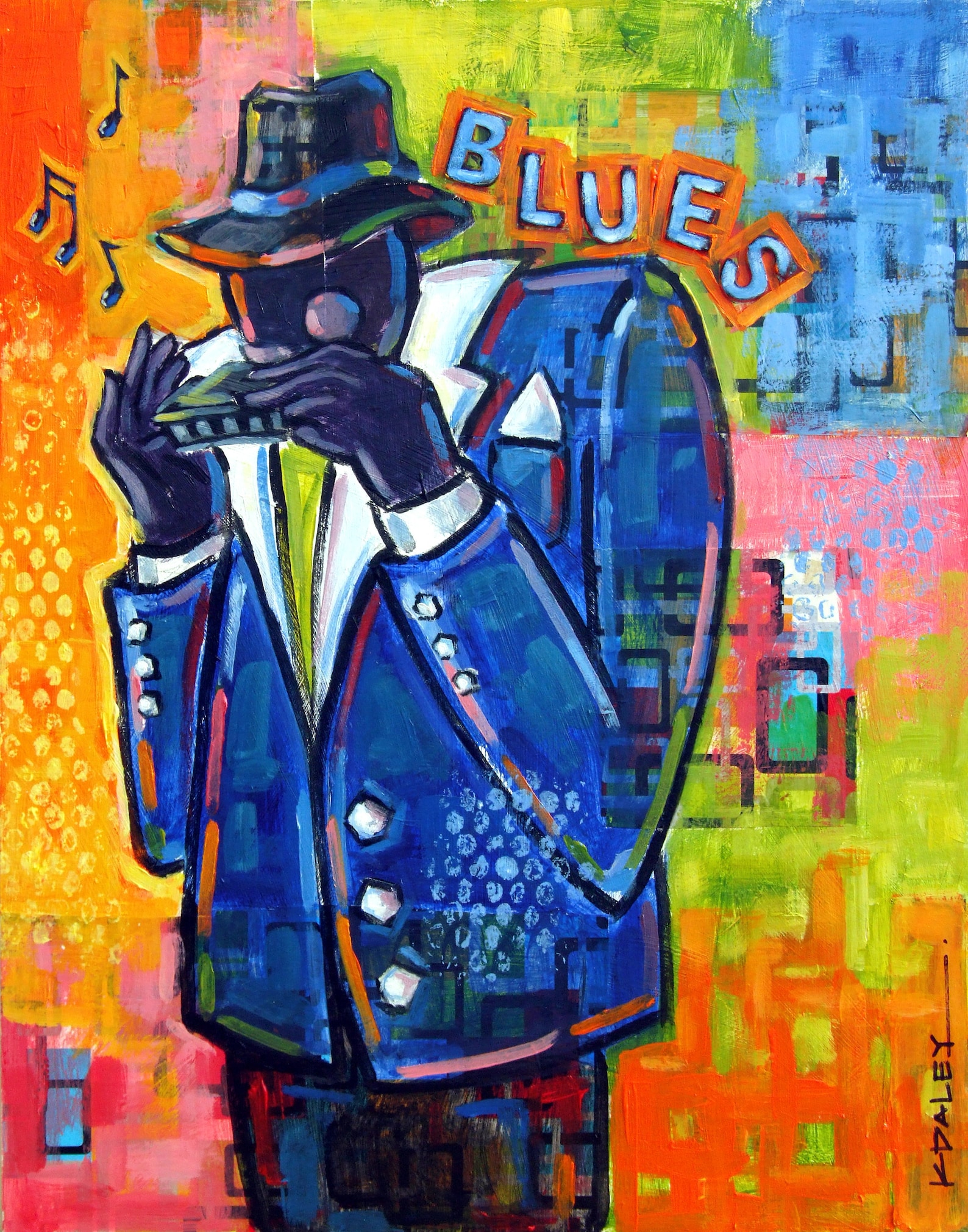 Harmonica Player Art Print - Etsy