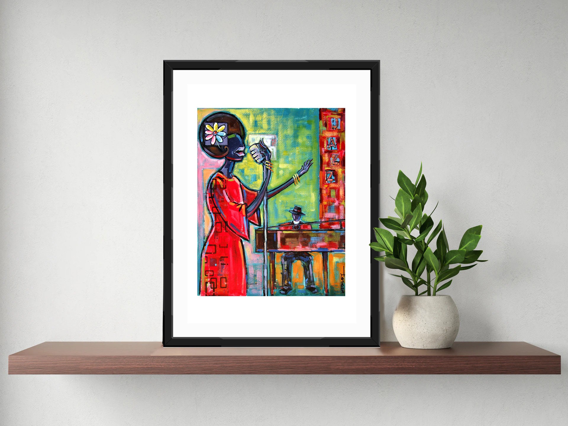 Jazz Singer Art Print - Etsy
