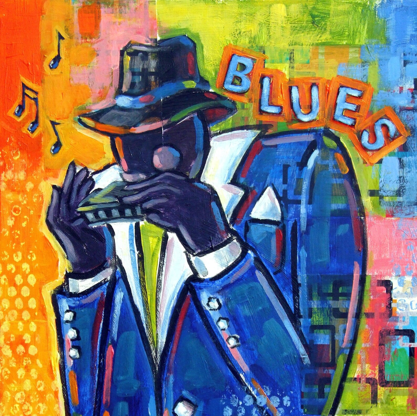 Harmonica Player Art Print - Etsy