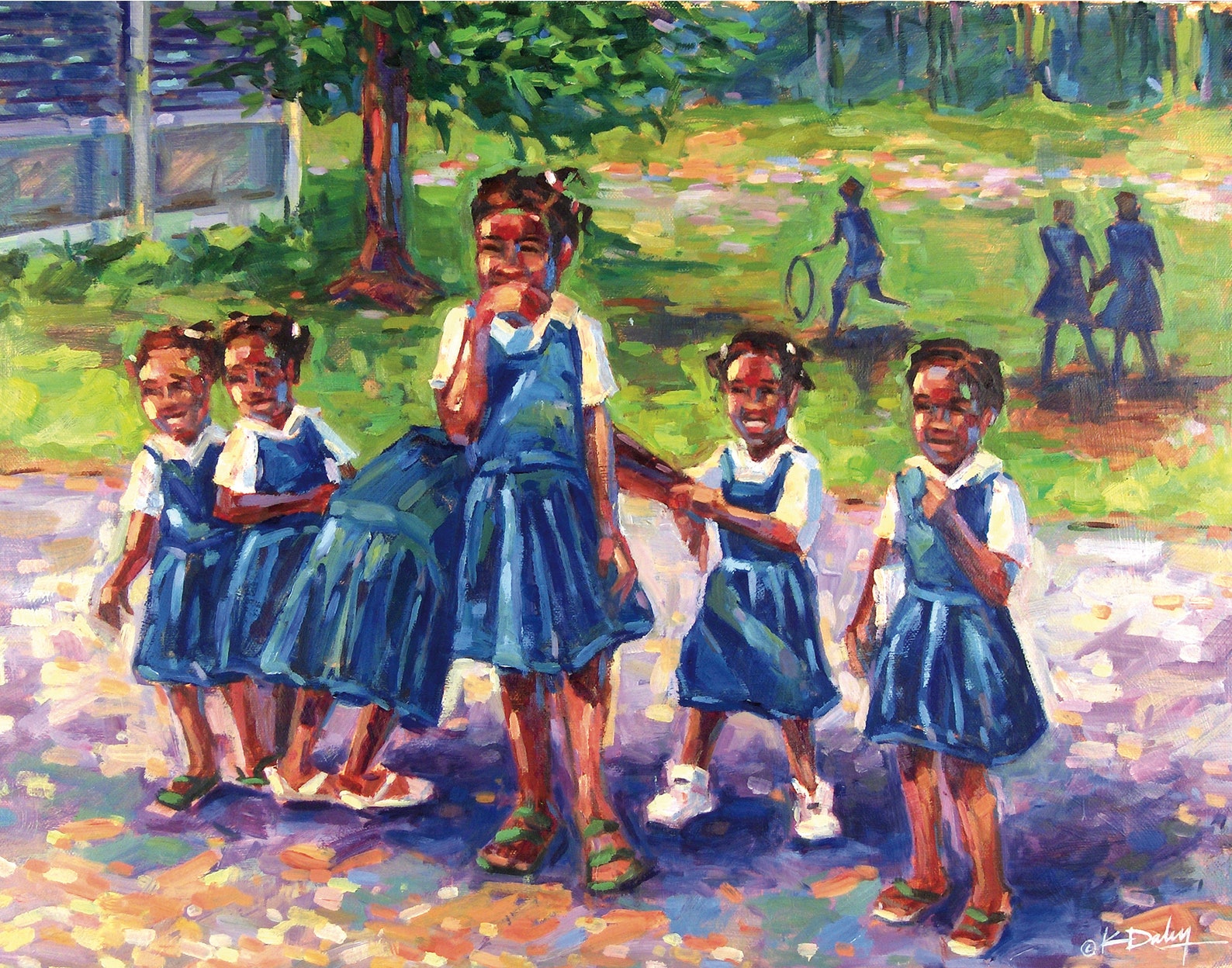 School Girls Art Print - Etsy