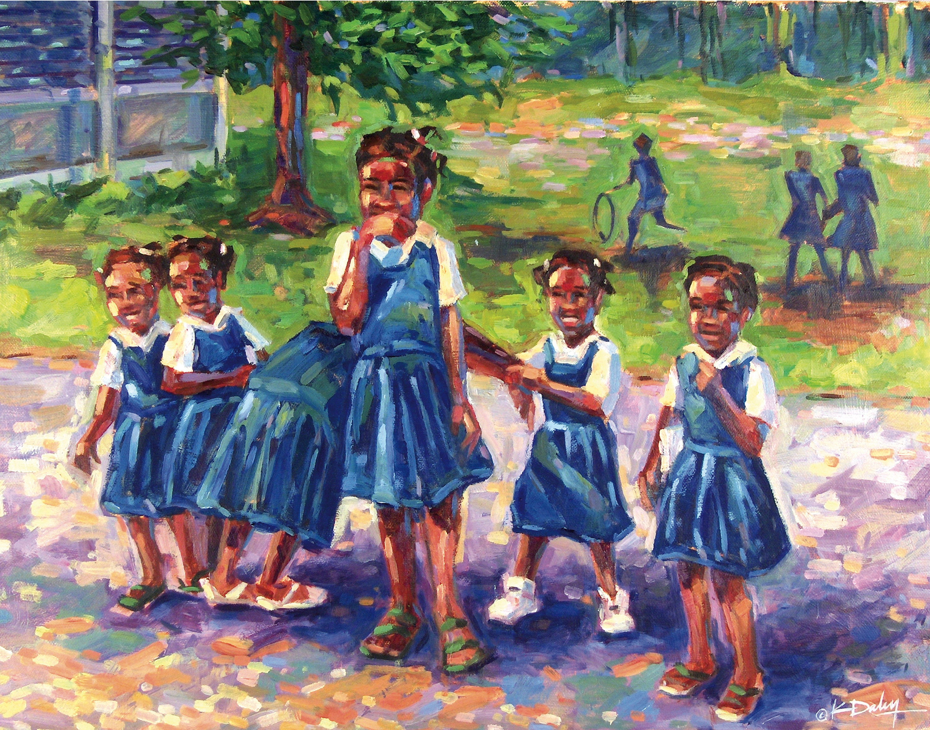 School Girls Art Print - Etsy