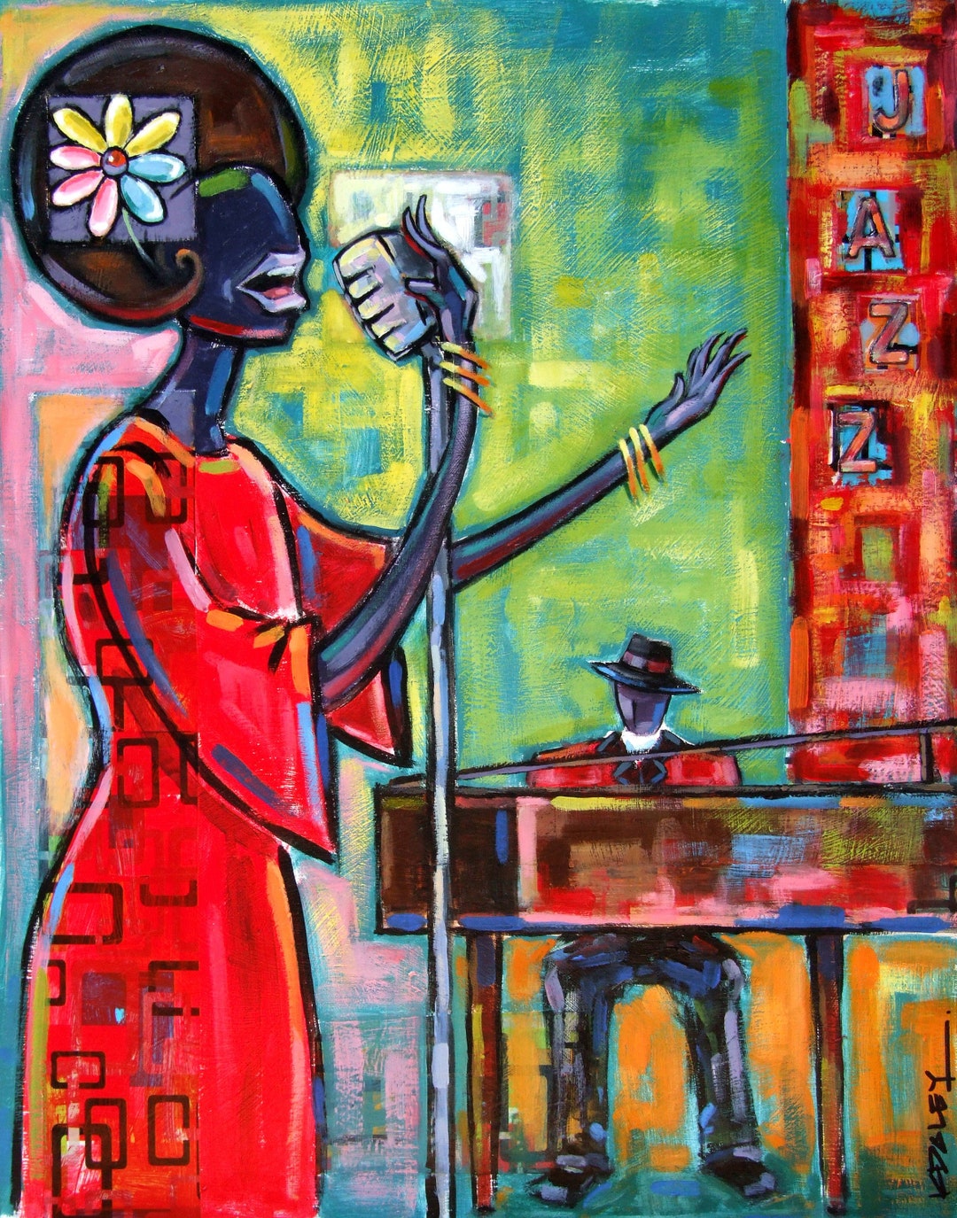 Jazz Singer Art Print - Etsy