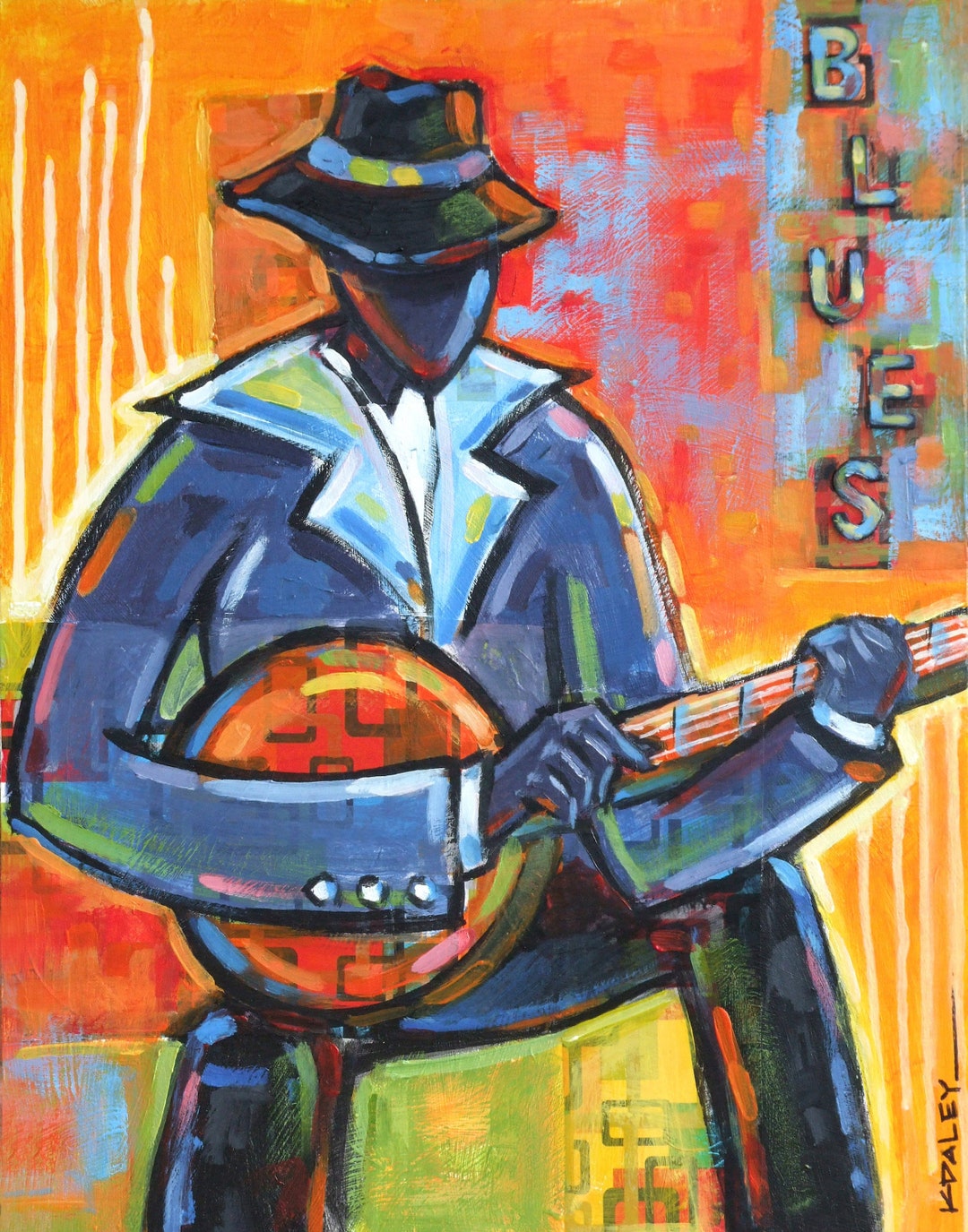 Banjo Player Art Print - Etsy