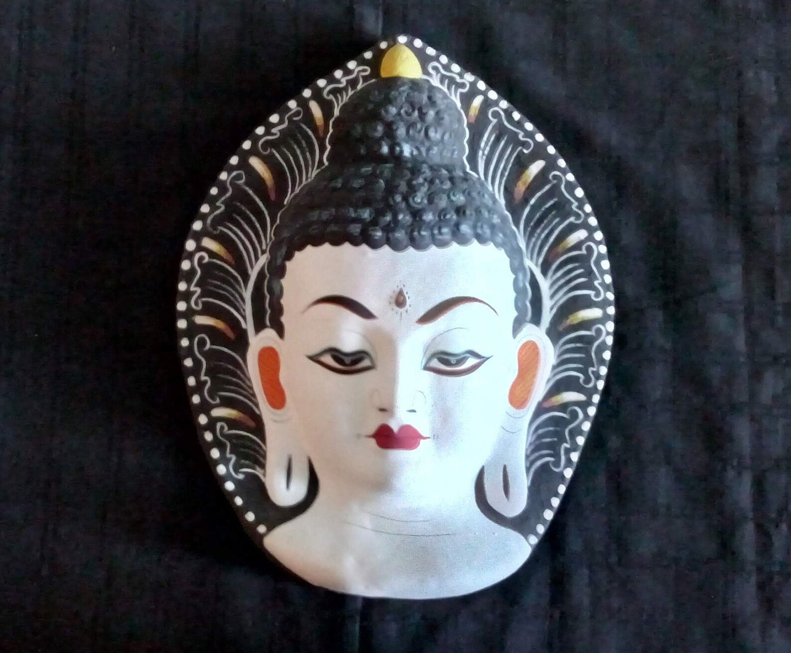 White Buddha Mask - Etsy