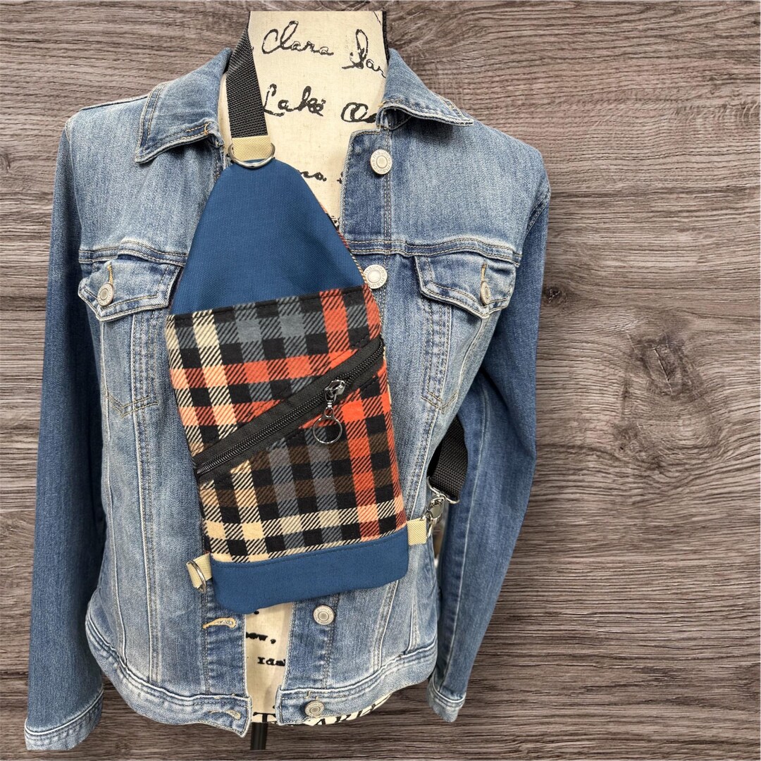 Plaid Flannel Crossbody Travel Sling - Etsy
