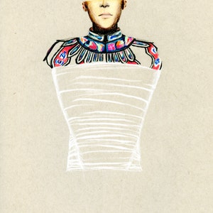 Model Minority Straitjacket Art Print - Multi | Colored Pencil | Asian ...