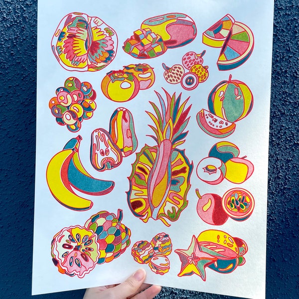 Risograph Print - Etsy