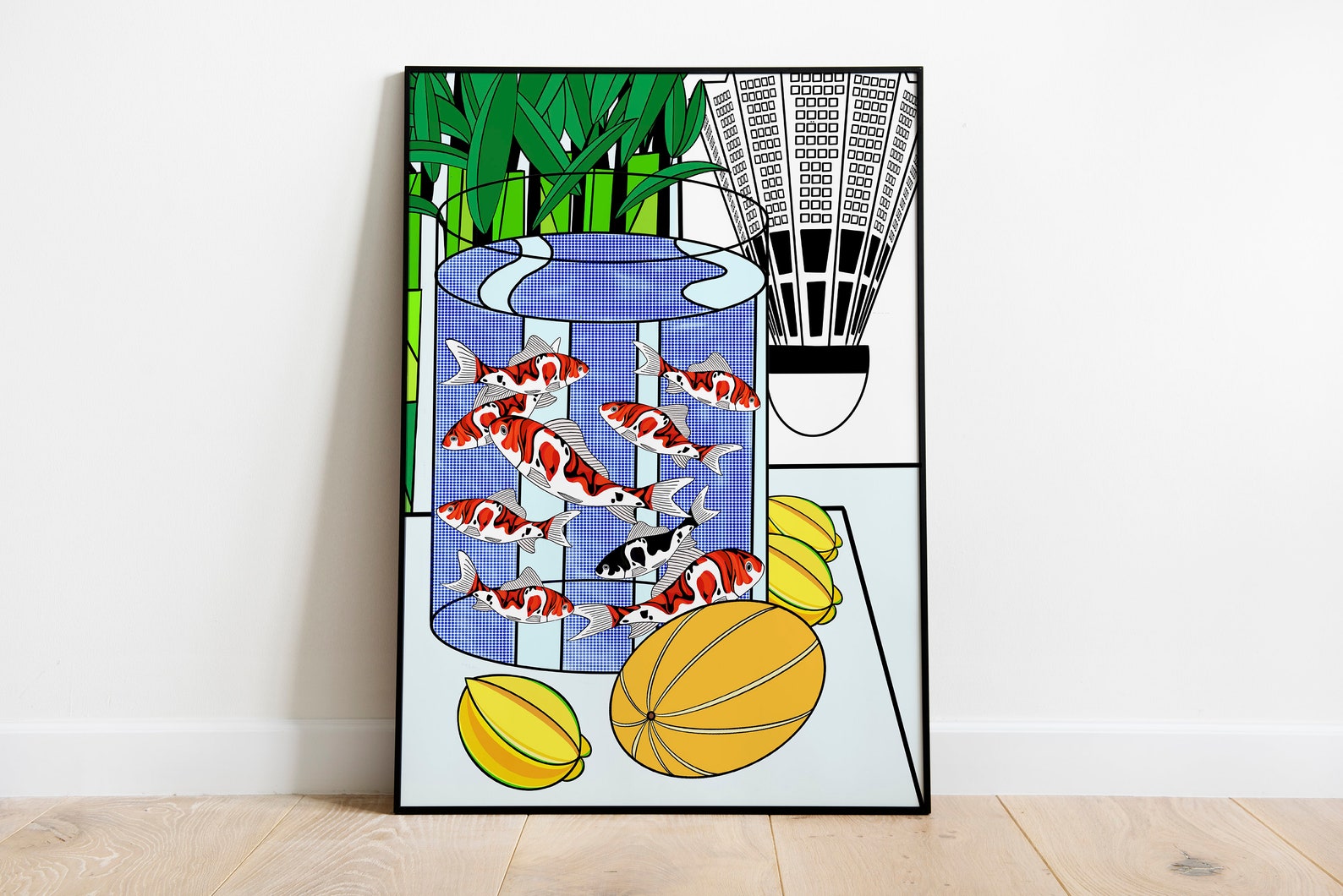 Koi Fish Pop Art Print | Still Life Illustration - Etsy