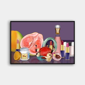 Nostalgic Vanity Art Print | Still Life Illustration - Etsy