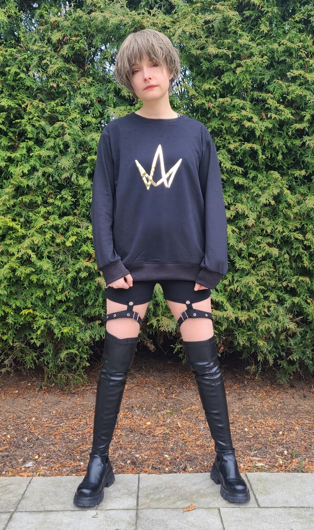 R6yale Dance Crew Crown Logo K Pop J Pop Idol Workout Crew Neck Pull ...