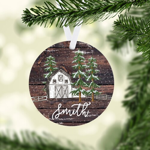 Set of 5 Boho Christmas Ornaments Modern Farmhouse | Etsy