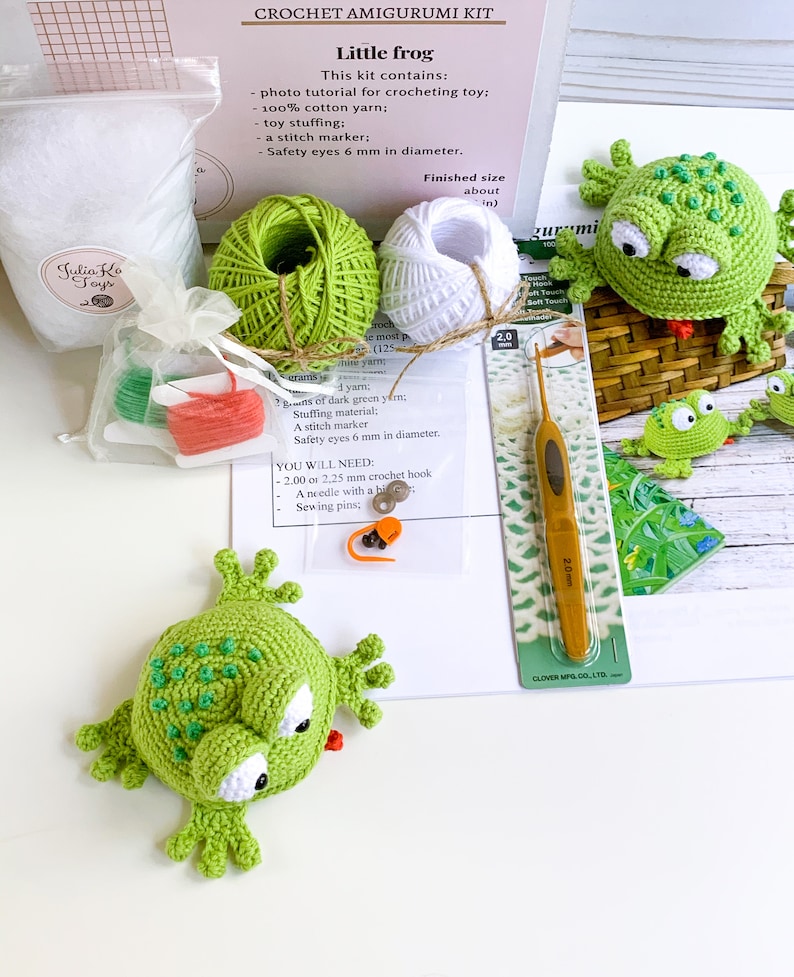 DIY Amigurumi Frog Crochet Kit: Beginner-friendly Toy - Etsy