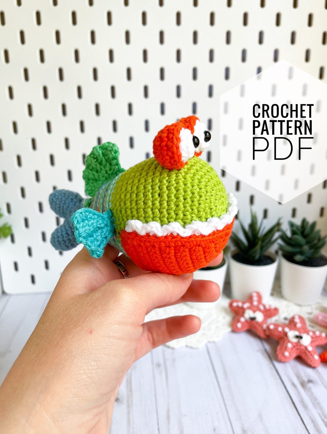 Crochet Amigurumi Pattern Fish Toy, Under the Sea Toy, Pdf Digital ...
