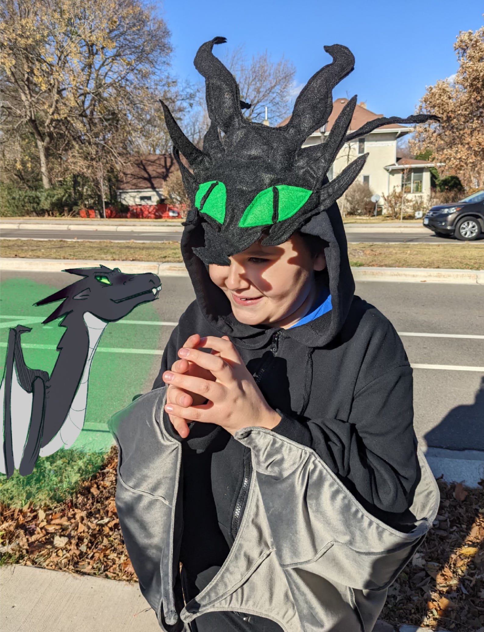 Dragon Cosplay - Wings of Fire “nightwing” Inspired Costume - Etsy