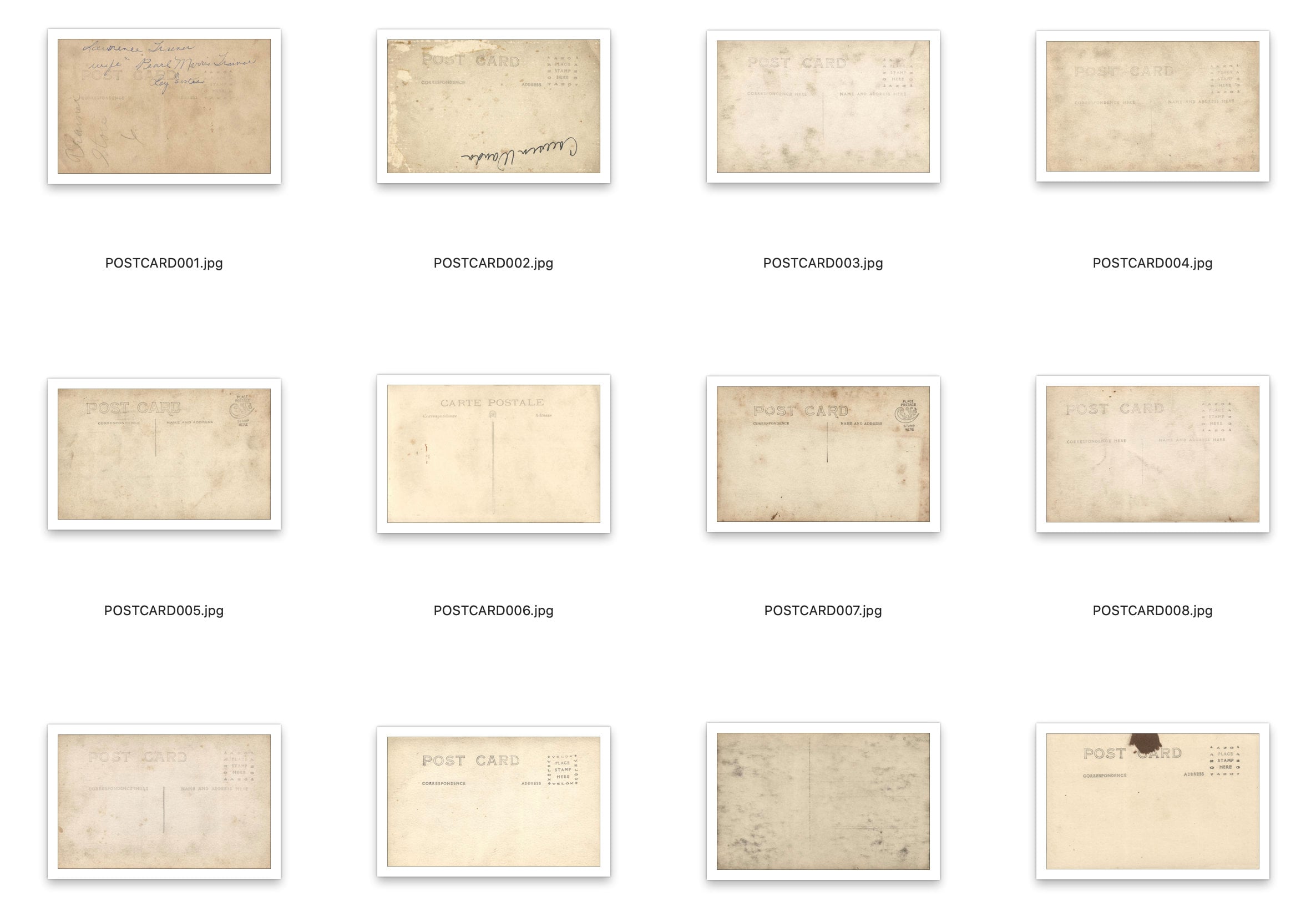 Vintage Postcard Backgrounds for Photoshop Bundle Unique and Creative ...