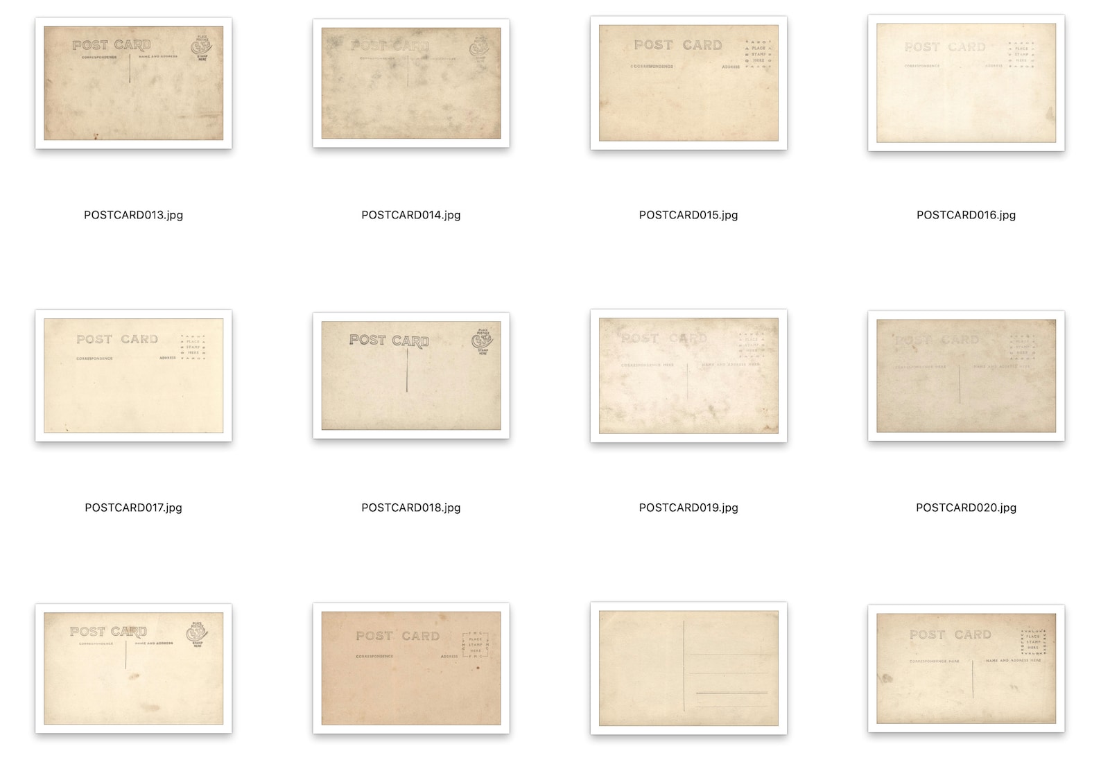 Vintage Postcard Backgrounds for Photoshop Bundle Unique and - Etsy