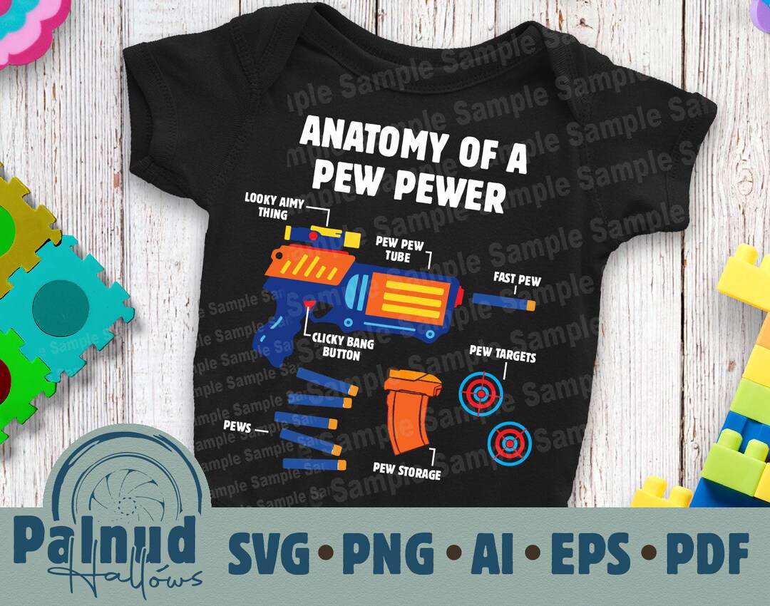Updated!*** Anatomy of a Pew Pewer Sublimation Shirt Vector SVG PDF Eps ...