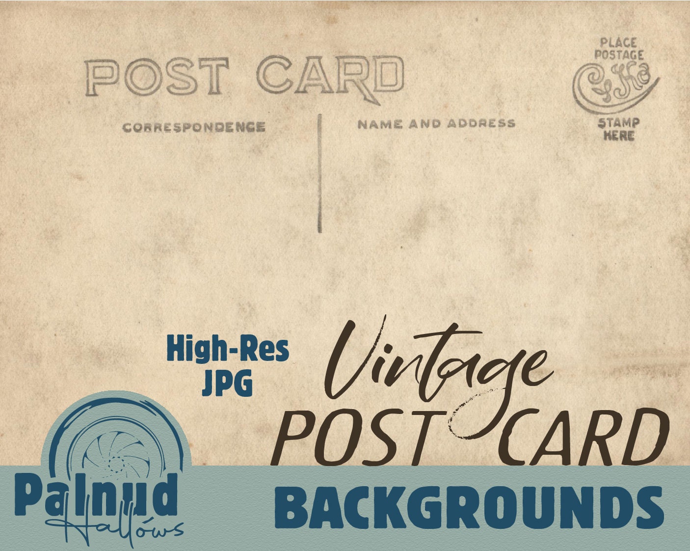Vintage Postcard Backgrounds for Photoshop Bundle Unique and Creative ...