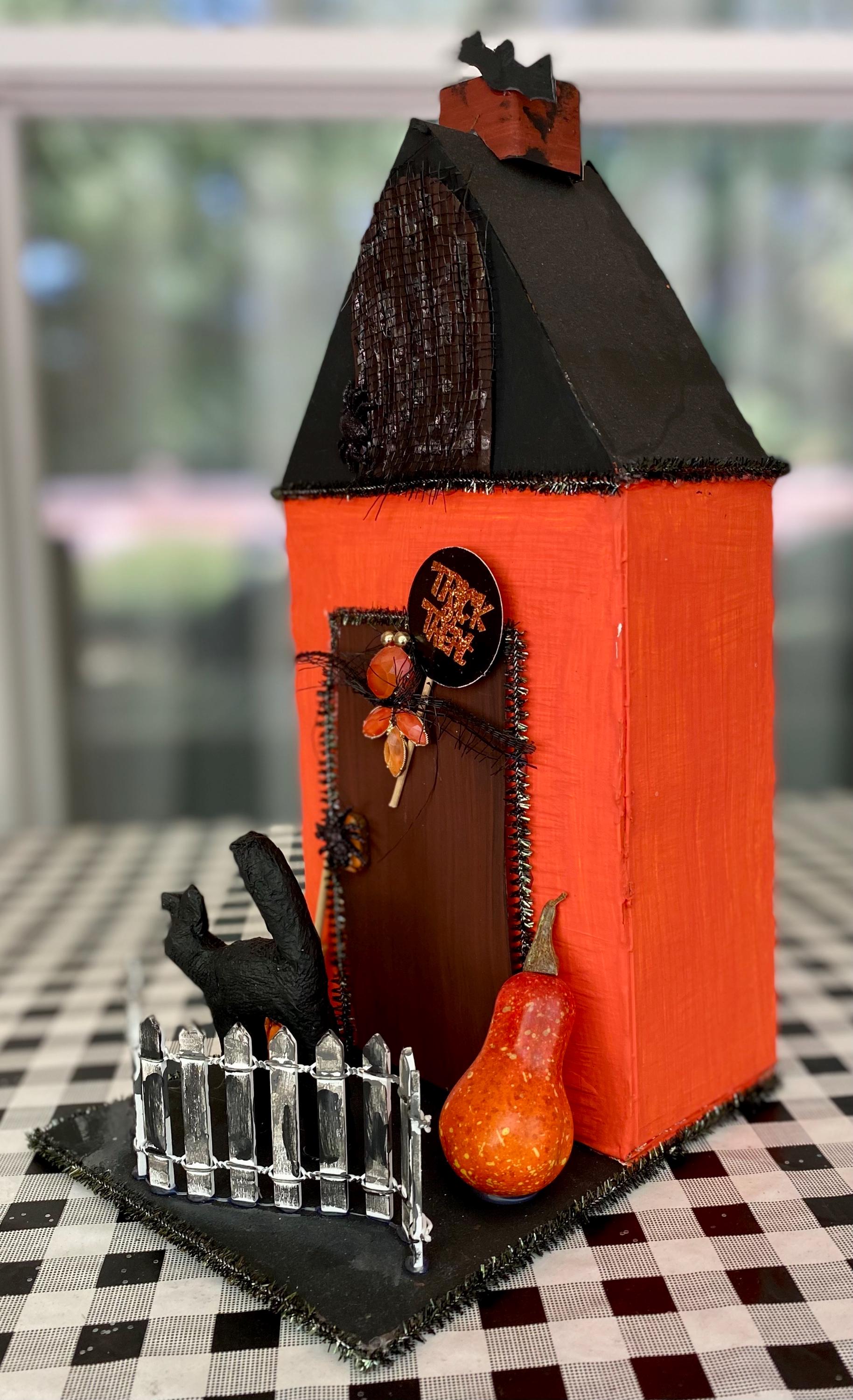 Halloween House Handmade Halloween Art - Etsy