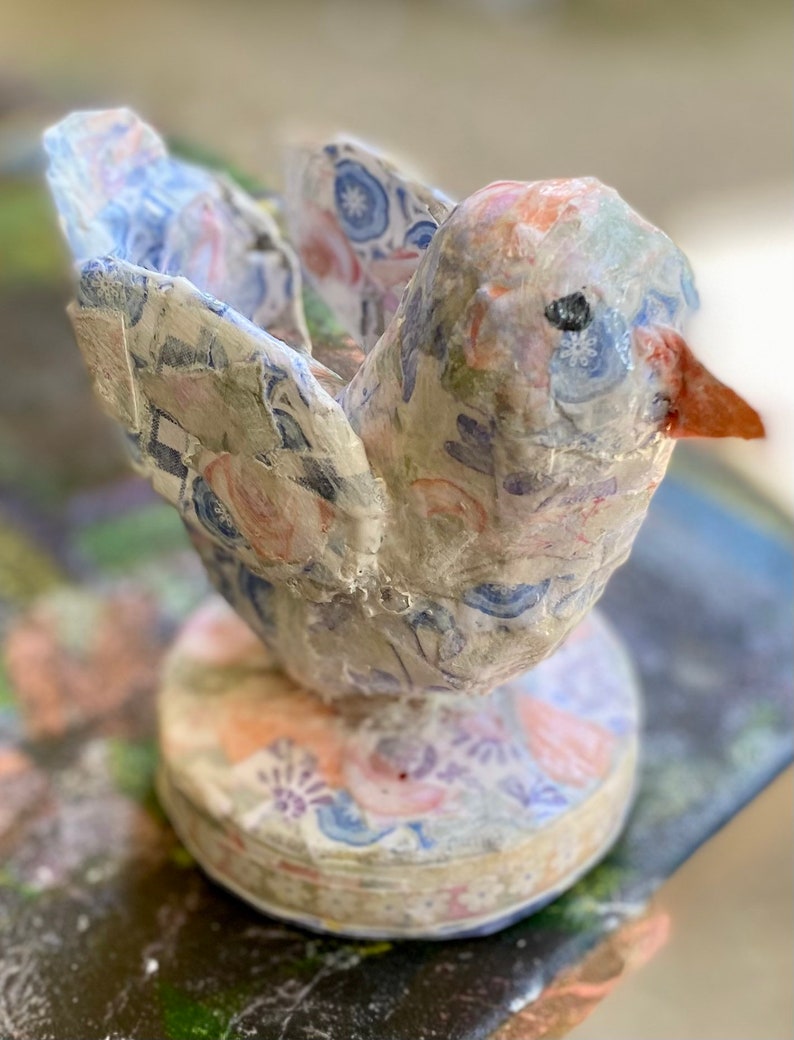 Paper Mache Bird - Etsy