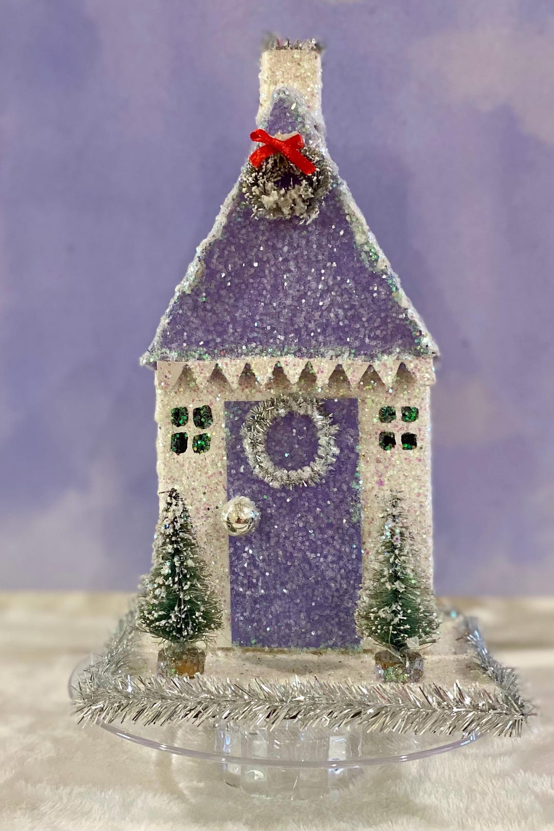 Handmade Purple Christmas Glitterhouse - Etsy