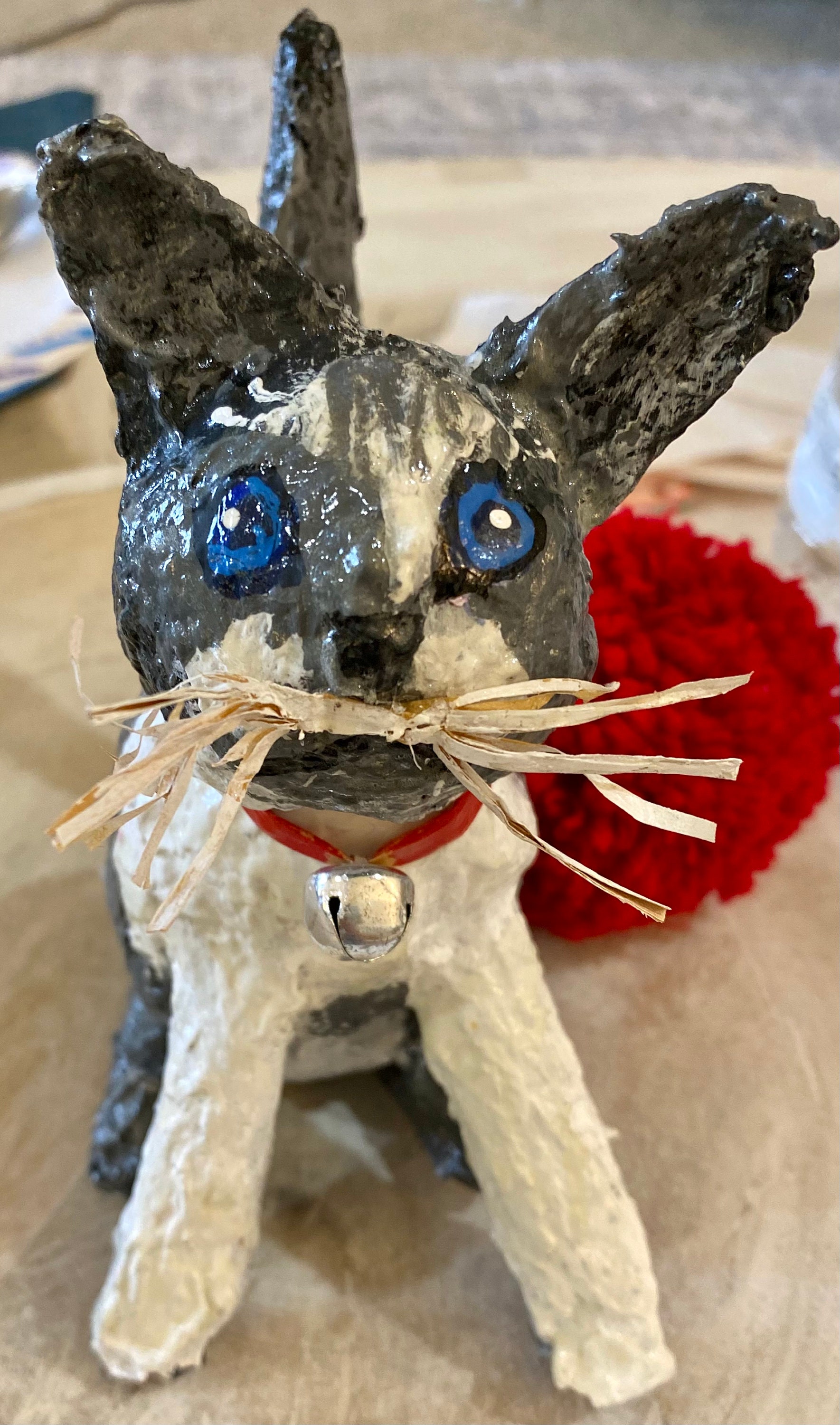Paper Mache Kitty Cat - Etsy