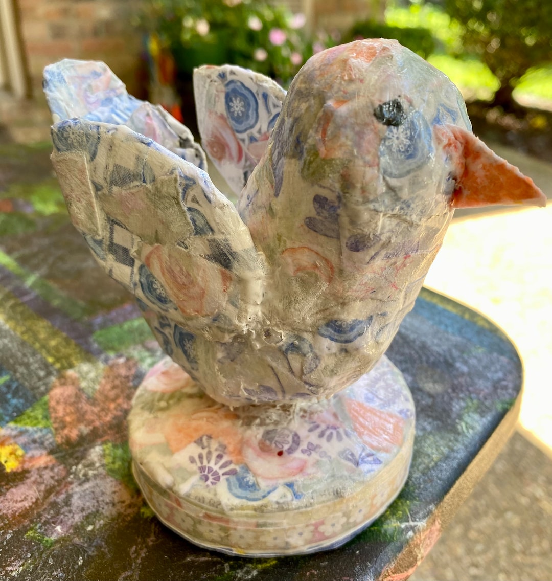 Paper Mache Bird - Etsy