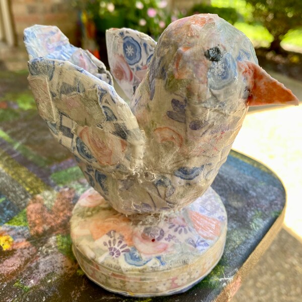 Paper Mache Bird - Etsy