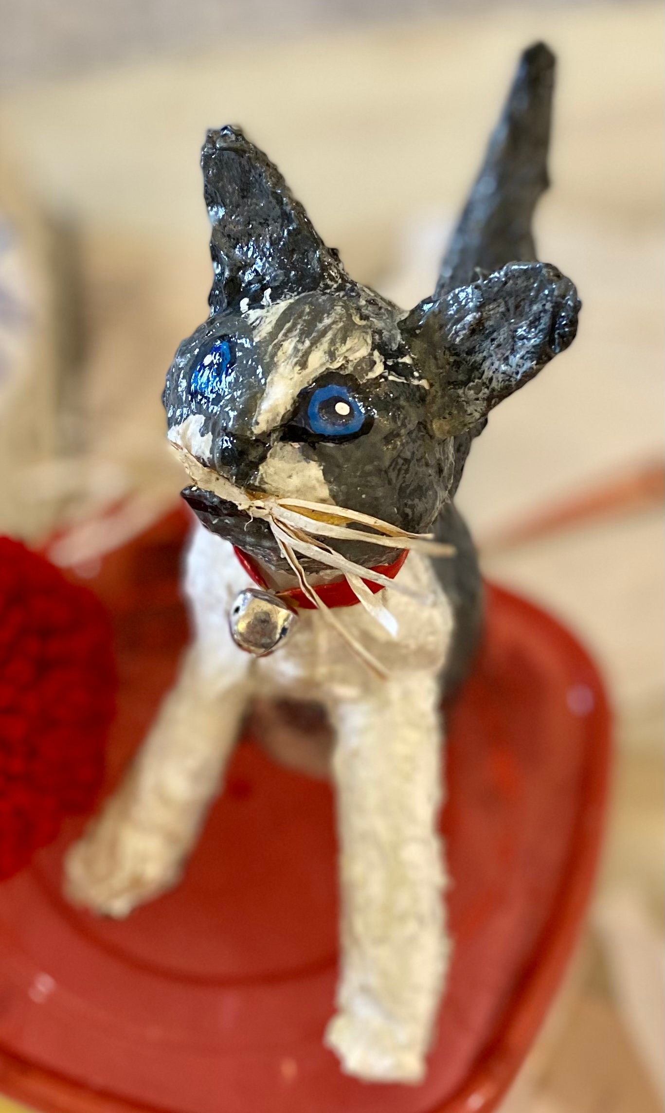 Paper Mache Kitty Cat - Etsy