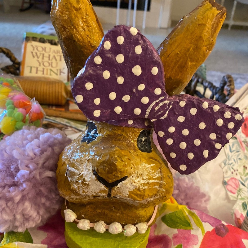 Paper Mache Bunny - Etsy