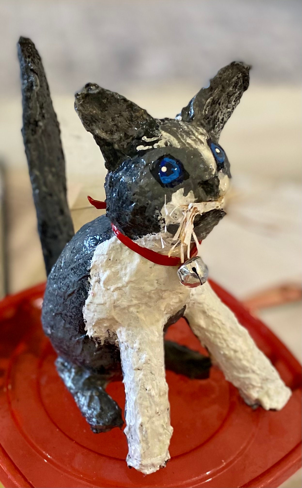 Paper Mache Kitty Cat - Etsy