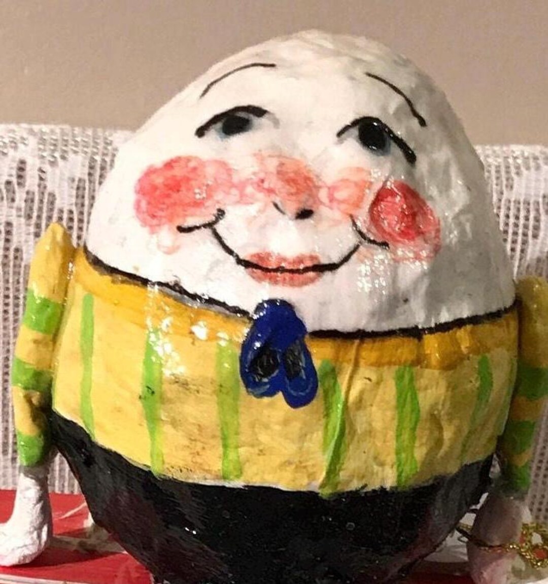 Handmade Paper Mache Humpty Dumpty Story Props Folk Art - Etsy