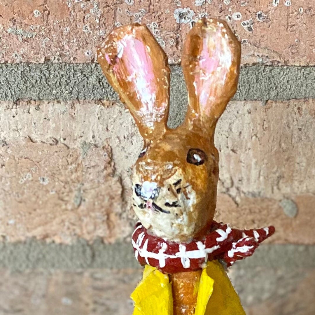 Spring Decor Paper Mache Rabbit - Etsy