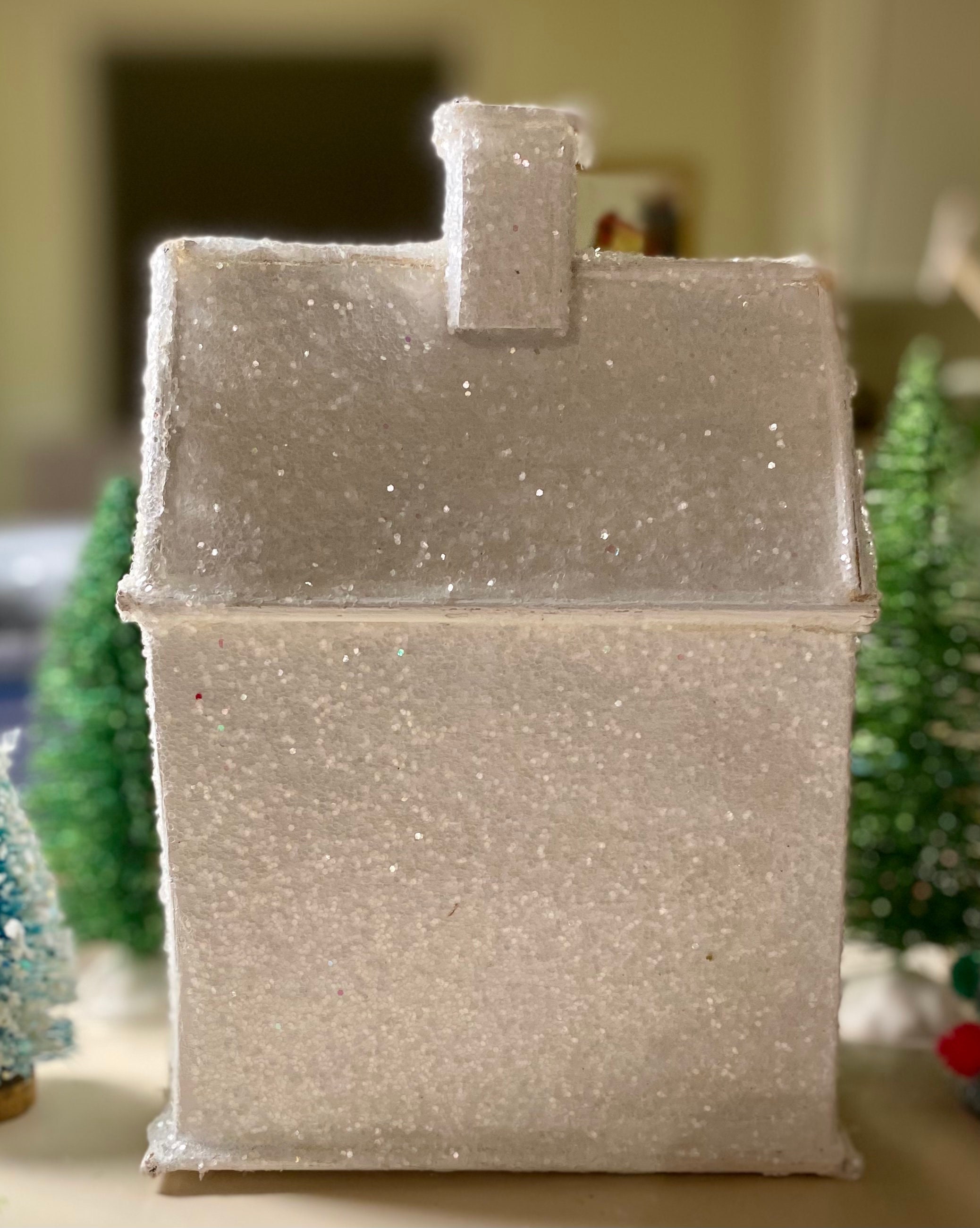 Handmade Cottage Christmas Putz House Village Glitter House Gift - Etsy