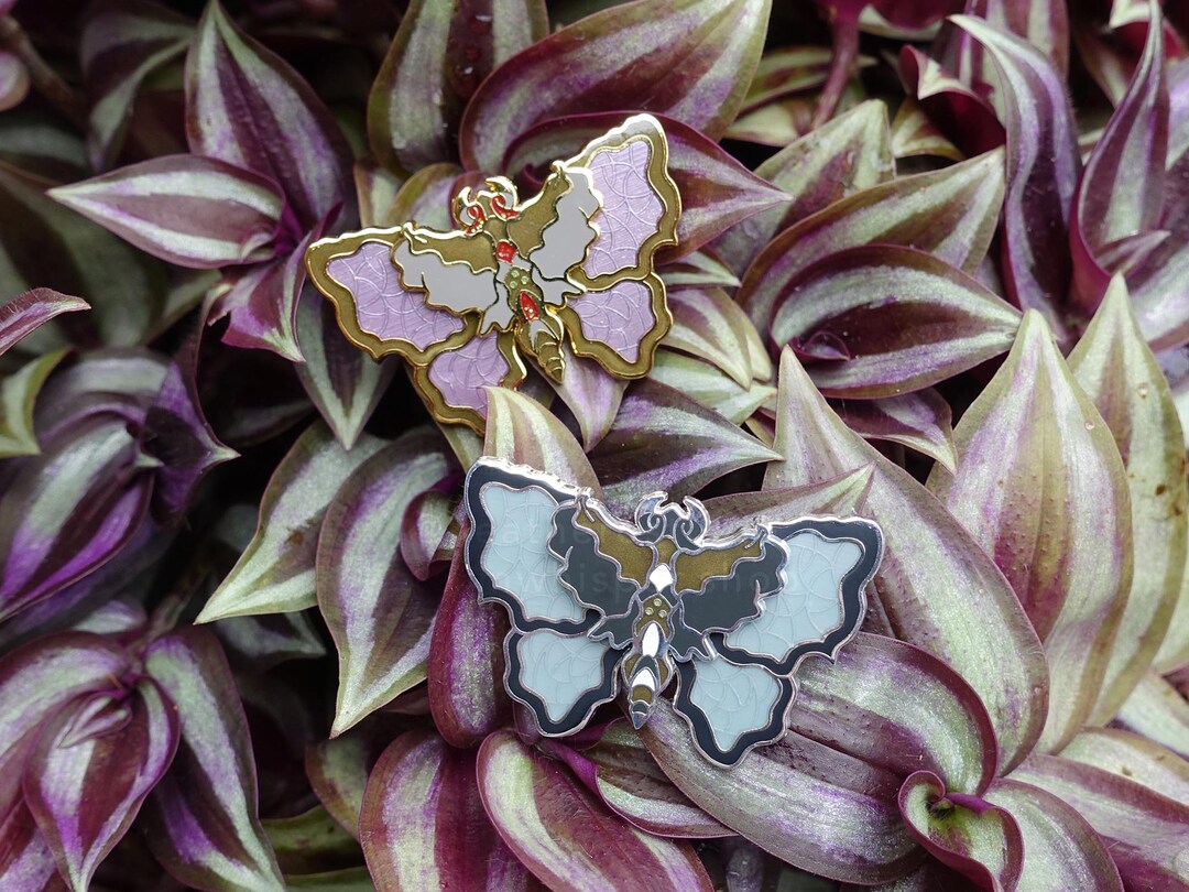 Interactive Moth Enamel Pins - Etsy
