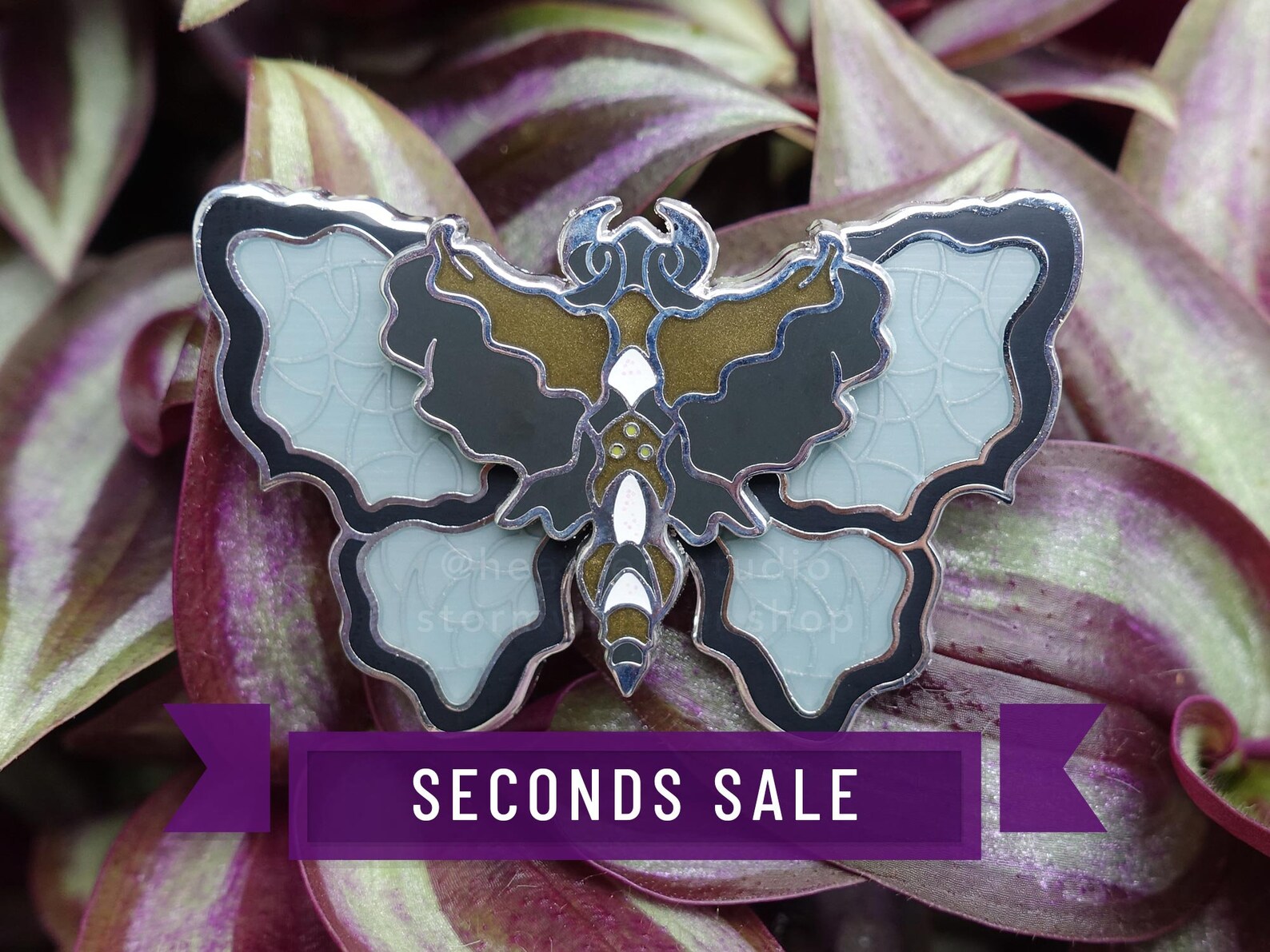 Interactive Moth Enamel Pins - Etsy