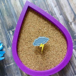 Storm Cloud Enamel Pin - Etsy