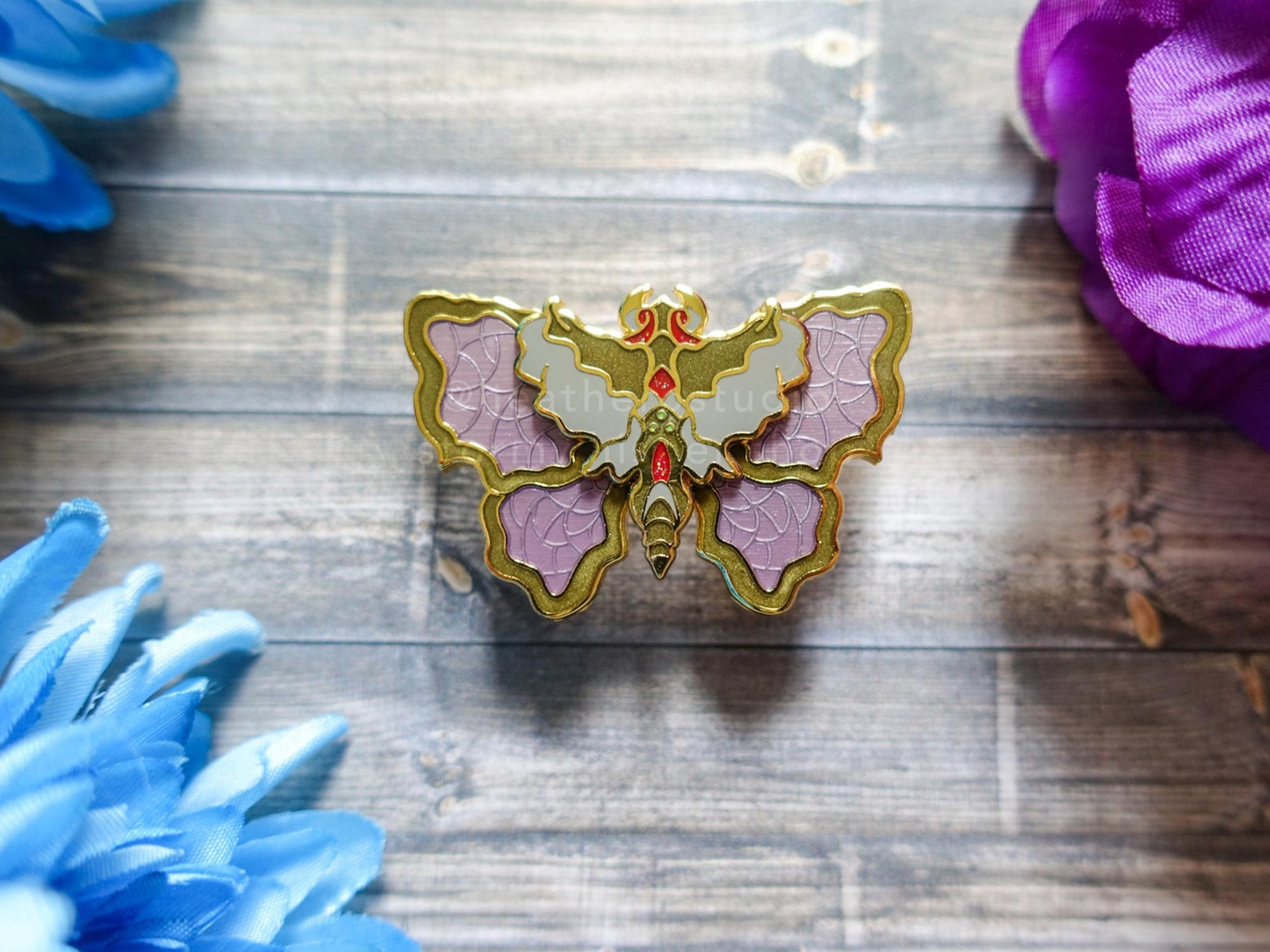 Interactive Moth Enamel Pins - Etsy