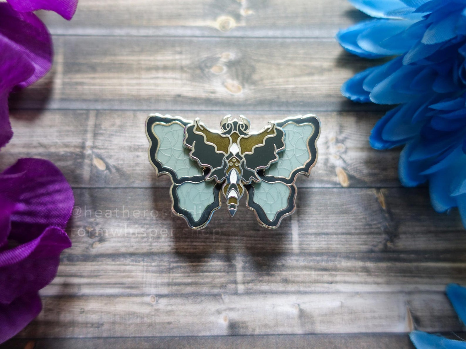 Interactive Moth Enamel Pins - Etsy