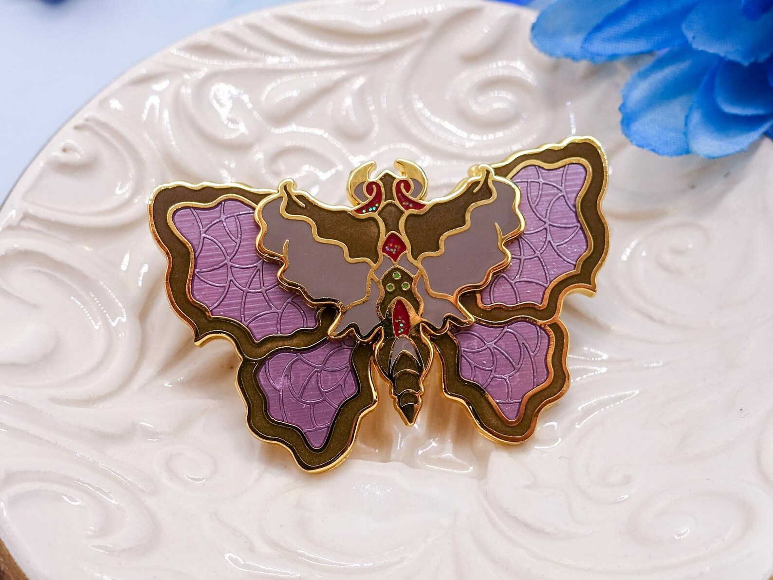 Interactive Moth Enamel Pins | Etsy