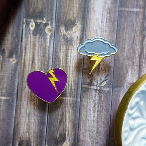Storm Cloud Enamel Pin - Etsy