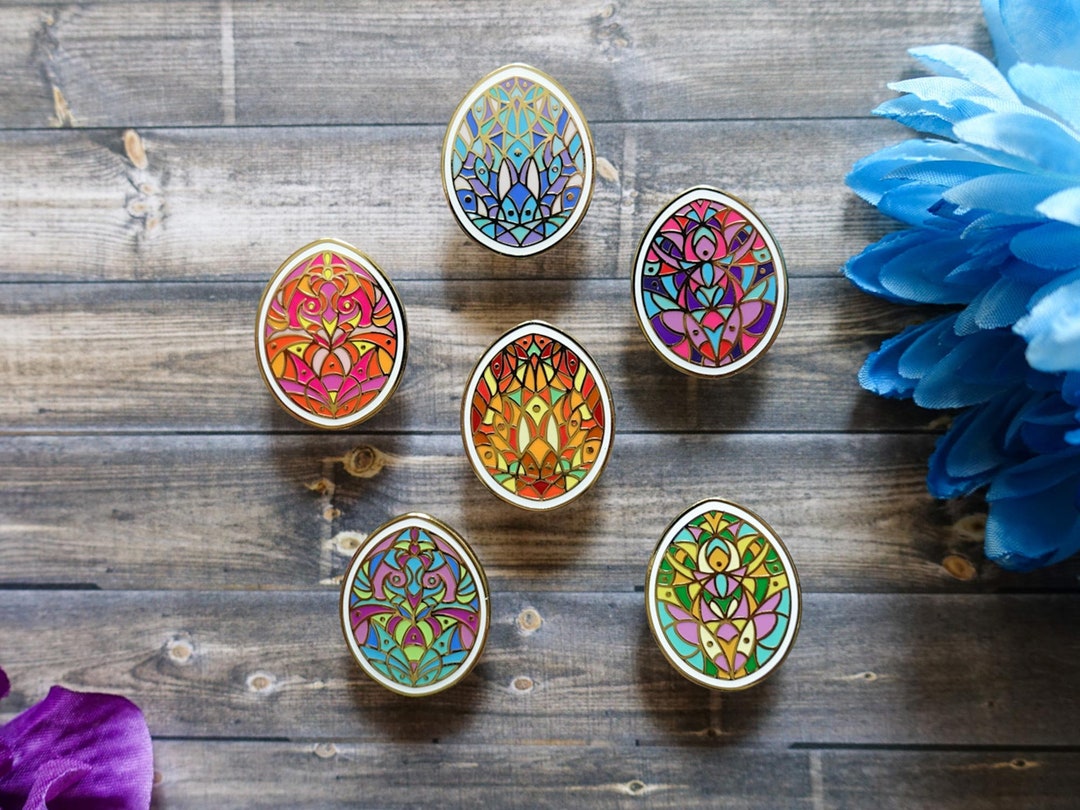 The Gem Egg Enamel Pins - Etsy
