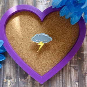 Storm Cloud Enamel Pin - Etsy