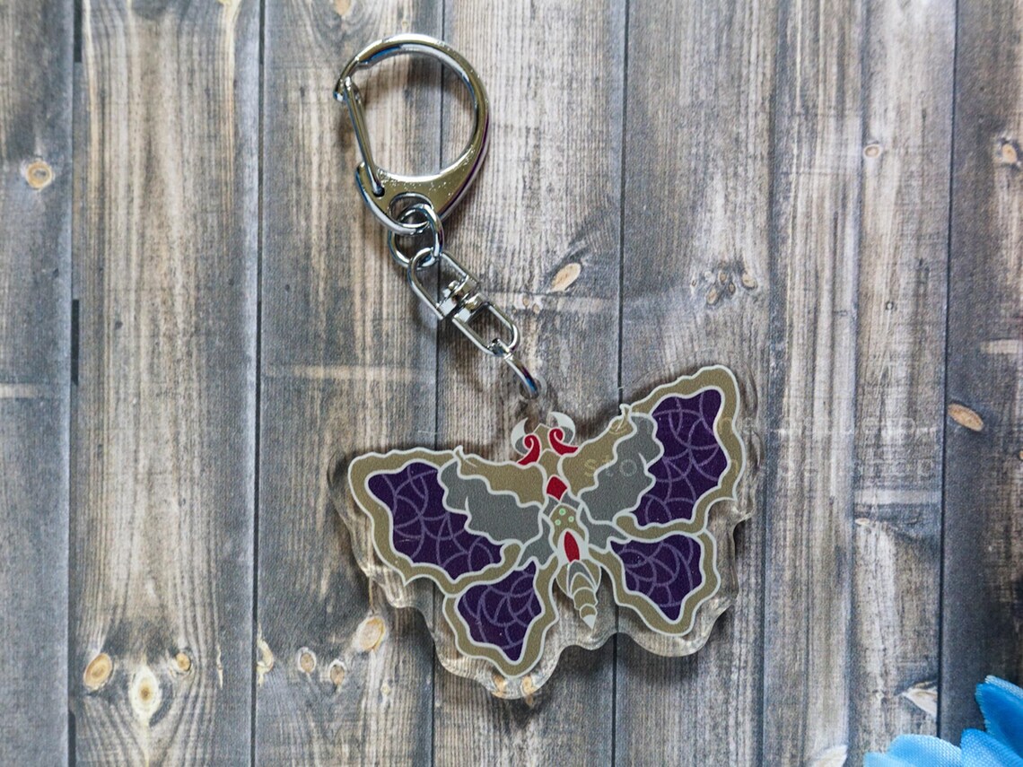 Artistic Moth Clear Acrylic Keychains - Etsy